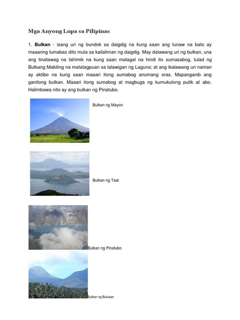 Mga Anyong Tubig Sa Pilipinas Philippin News Collections