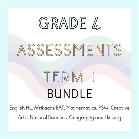 Grade 4 Assessments Term 1 Bundle 2025