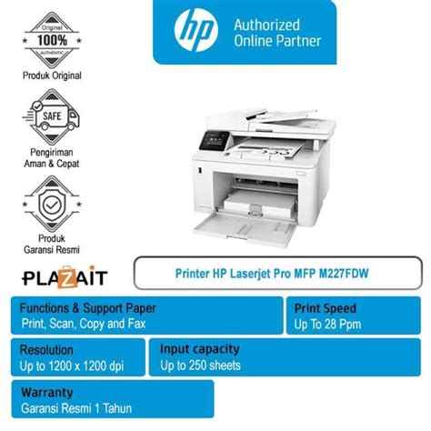 Jual Printer Hp Laserjet Pro Mfp M Fdw Print Scan Copy Fax Wireless White Di Seller Pt