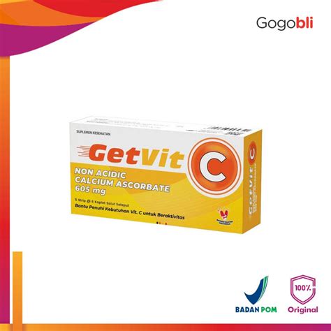 Jual Getvit C 605mg 5 Strip 6 Kaplet Shopee Indonesia