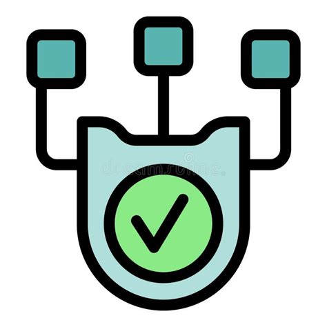 Network Security System Showing Approved Access With Check Mark Icon