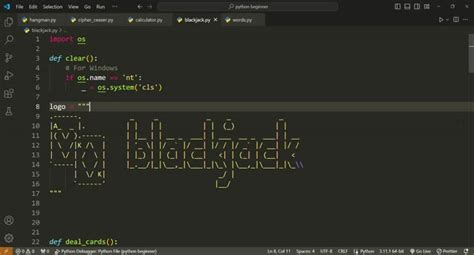 Video Lokesh A On Linkedin Pythonblackjack Gamedevelopment Codingjourney