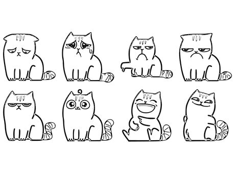 Cat Stickers Coloring Page Download Print Or Color Online For Free