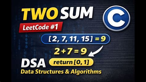 Two Sum Leetcode Problem 1 C Language Step By Step Explanation