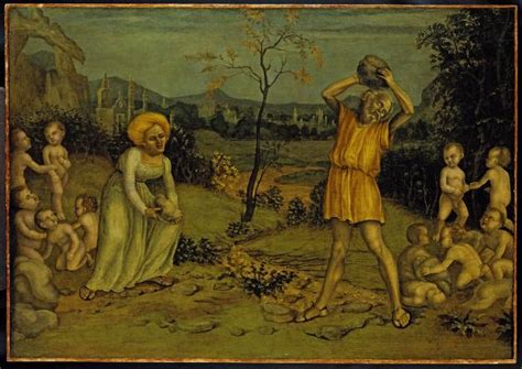 Kress Collection Digital Archive Art Object The Myth Of Deucalion