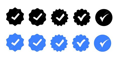 Premium Vector Check Mark Icon Set Profile Verification Set Of