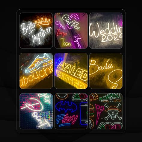 50 Led Neon Sign Ready To Cut Svg Dxf Ai Cdr Epspdf