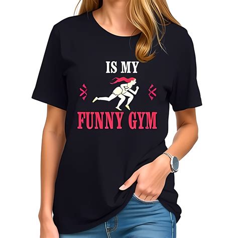 Funny Gym T Shirt For Women Navy Blue Tee With Humorous Is My Funny