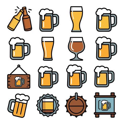 Beer Icon Set Illustration 68087421 Vector Art At Vecteezy