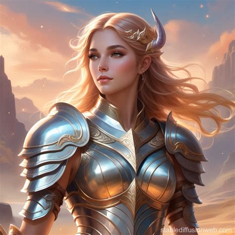 Centaur Woman In Full Plate Armor Stable Diffusion Online