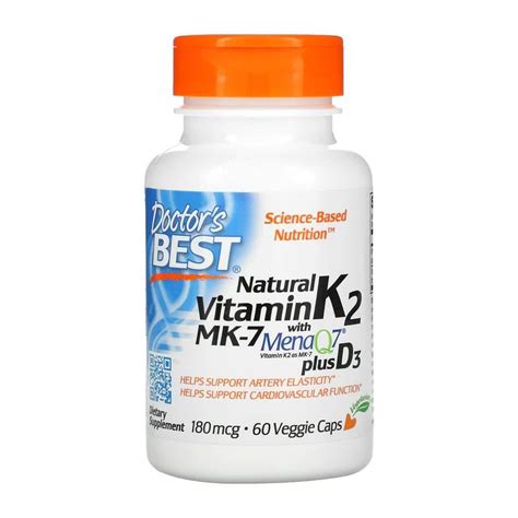 Doctors Best Natural Vitamin K2 Mk7 Menaq7 D3 Caps 60 Landys Chemist