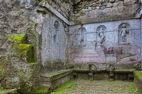 The Park Of The Monsters Of Bomarzo Is A Renaissance Garden Of 1500 With Many Monstrous Statues