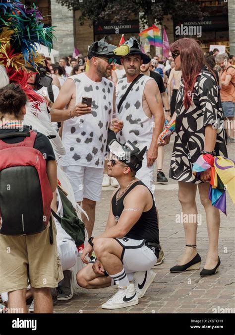 Cremona Italy July 6th 2024 Gay Pride Lgbt Parade Diverse Group