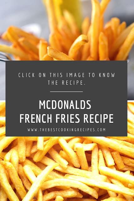 Mcdonalds French Fries Recipe At Home Cooking Recipes
