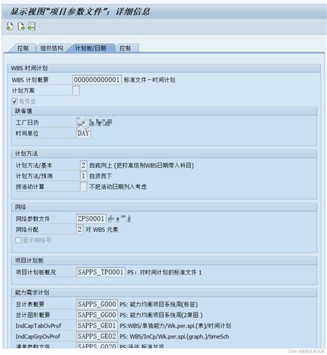 sap ps 03 003项目参数文件相关配置 sap ps成本结算参文件 csdn博客