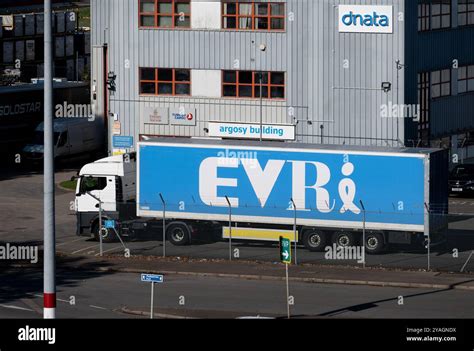 Evri Lorry At Birmingham Airport Cargo Terminal West Midlands Uk