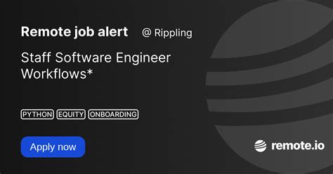 Staff Software Engineer Workflows