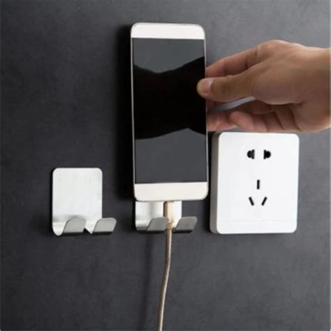 Metal Mobile Plug Holder And Razor Holder For Bathroom Set Of 2pcs At ₹ 44set In Coimbatore