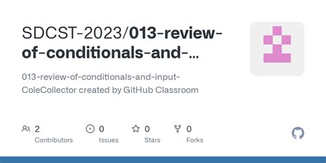 GitHub SDCST 2023 013 Review Of Conditionals And Input ColeCollector