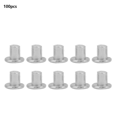 100 Pack Flat Head Solid Rivets M2 5 Kit Aluminum Rivets Set Fastener For Household Automobile