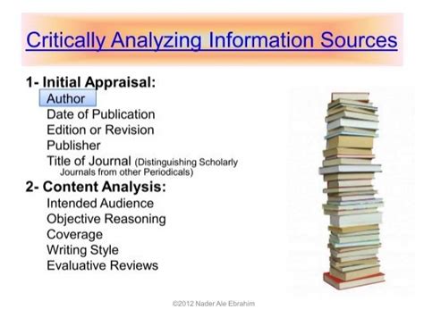 Critically Analyzing Info