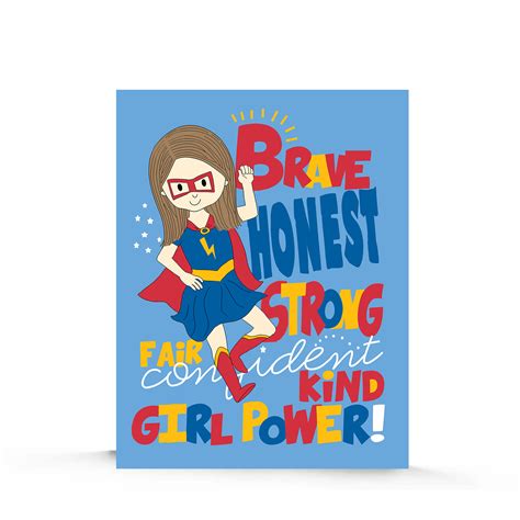 Girl Power Birthday Card Birthday Cards For Girls Superhero Birthd