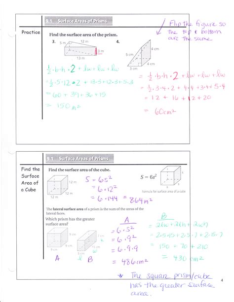 Ms Jeans Classroom Blog 9 1 Surface Areas Of Prisms