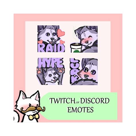 Custom Wolf Emotes Etsy