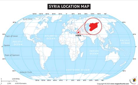 Where Is Syria Location Of Syria On A World Map