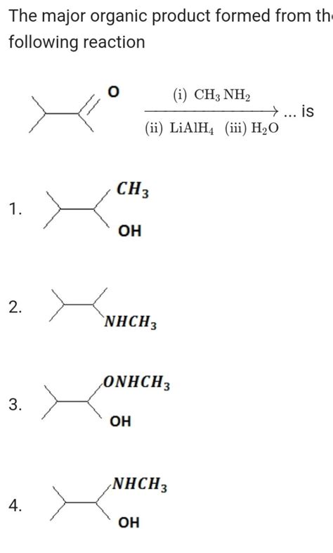 The major organic product formed from th following reactionCC(=O)C(C)C0..