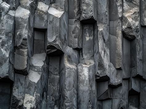 Premium Photo Basalt Columns Texture Background Composition
