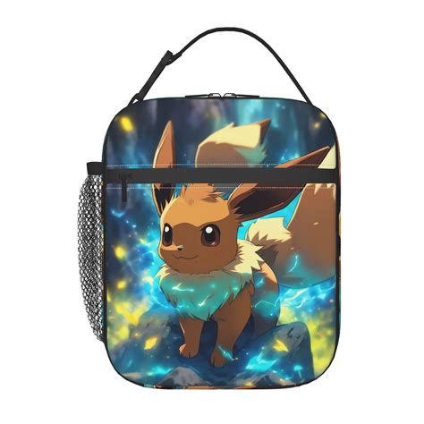 Moon Kawaii Eevee Lunch Bag Portable Tote Bag Insulated Lunch Box