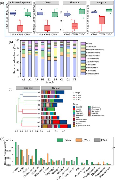 The Variations Of Microbial Community Structure In Three Cws A