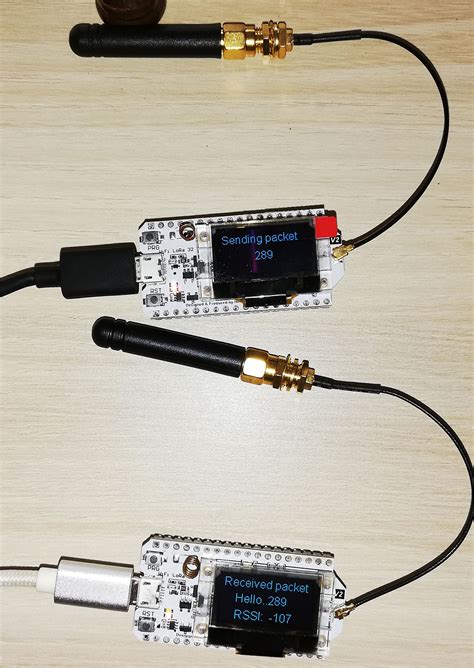 ESP Lora Send Receive Packet Test