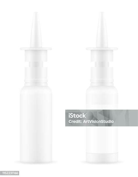 질병의 치료를 위한 플라스틱 병에 의료 방울 빈 템플릿 공백 스톡 벡터 일러스트 분무에 대한 스톡 벡터 아트 및 기타 이미지