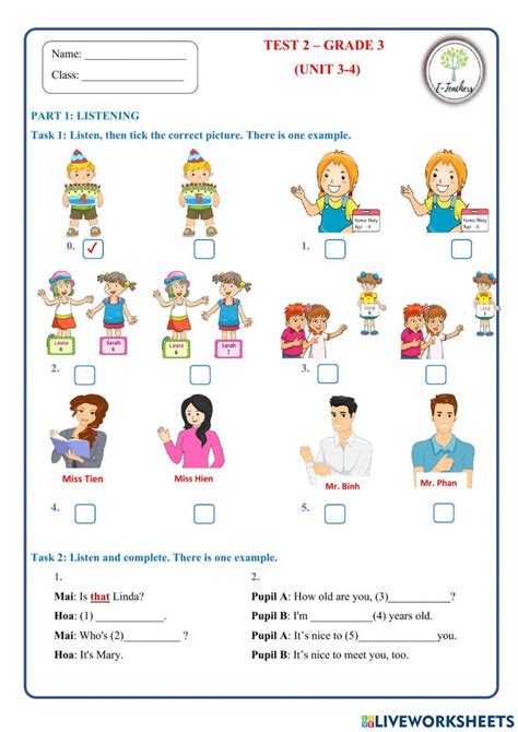 Review Test Unit 34 Worksheet How To Introduce Yourself The Unit