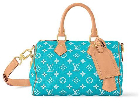 Louis Vuitton Speedy P9 Bandouliere 25 Turquoise In Calfskin With Gold