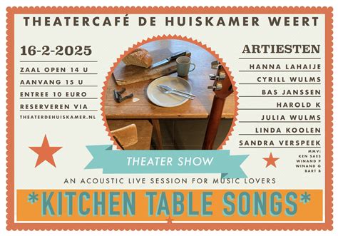 Kitchen Table Songs Bij Theatercafé De Huiskamer In Weert Nederweert24