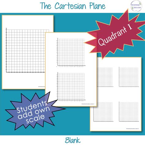 Plotting Coordinates Cartesian Plane Blank Grids 1 And 4 Quadrant