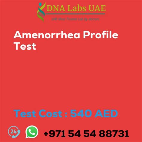 Amenorrhea Profile Test Cost