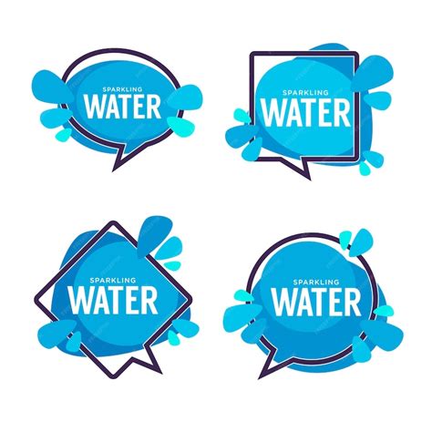 Premium Vector Natural Water Speech Bubble Frame With Aqua Drops