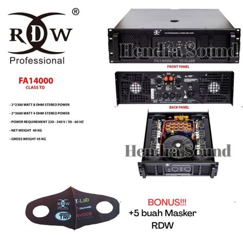 Power Amplifier Rdw Fa 14000 Class D Lazada Indonesia