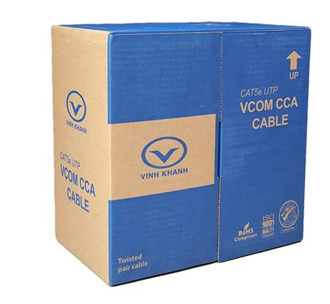 Cáp Mạng Vcom Cat5e Utp Cca Vỏ Pvc Cuộn 305m