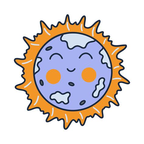 Full Solar Eclipse Hand Drawn Vector Clip Art 41266566 Vector Art At