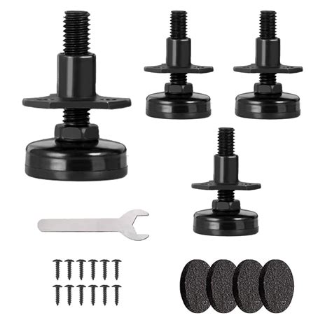 4 Packs Adjustable Leveling Feet 38 16 Threaded Heavy Duty Leg