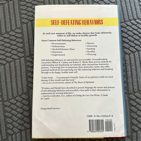 Self Defeating Behaviors By Milton R Cudney