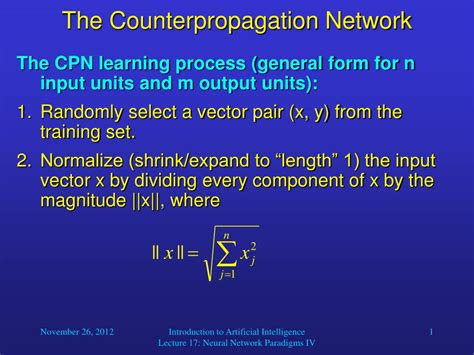 ppt the counterpropagation network powerpoint presentation free