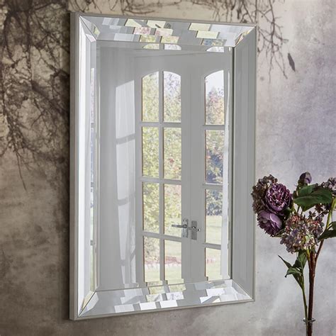 Modisette Bevelled Glass Art Deco Wall Mirror 109cm X 79cm
