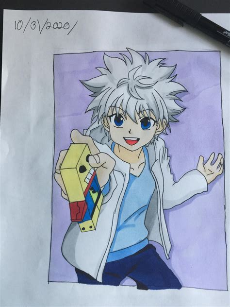 A Drawing Of Killua I Did I Highly Doubt He Would Ever Give Away A Precious Choco Robot R