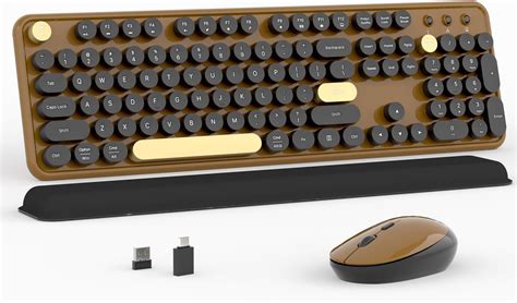 Wireless Computer Keyboard And Mouse Combo Neobella Colorful Typewriter Floating